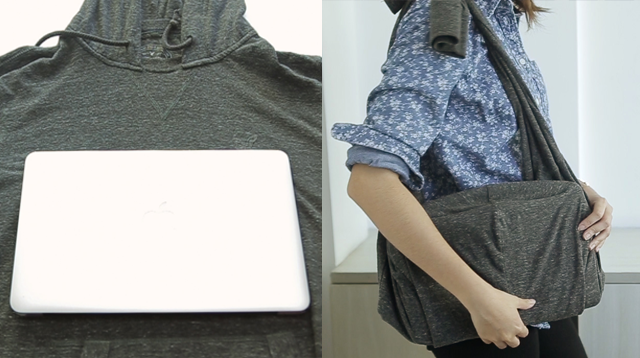 WATCH: How To Turn Your Hoodie Into A Computer Sleeve