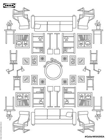 furniture coloring pages free