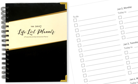 2017 Life List Planner