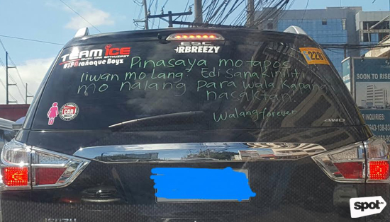 A car with hugot and more funny photos from SPOT readers