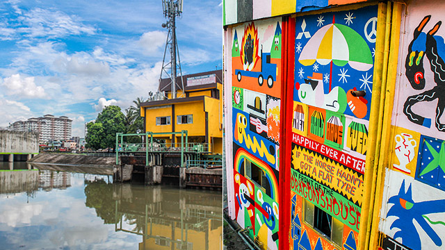 Artists Draw Murals on Pasig River Pumping Stations