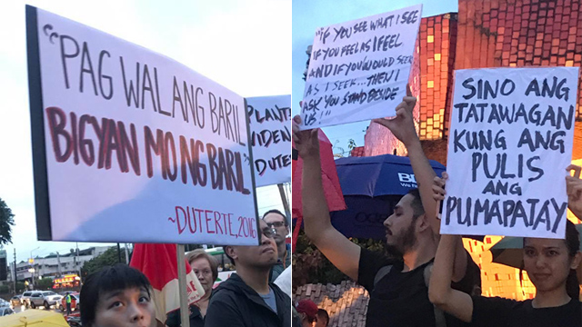 Protesters Occupied People Power Monument To Protest EJK