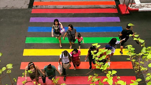 Quezon City Launches Rainbow Pedestrian Lanes
