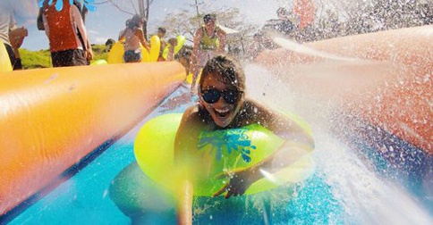 Summer in September: The giant slippery slide is making a comeback