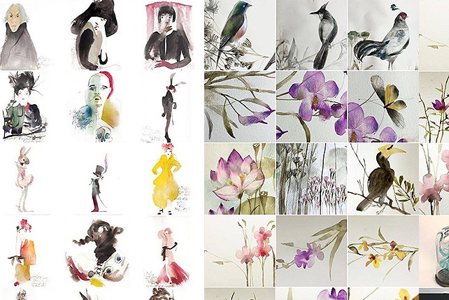 We're in love with Robert Alejandro's gorgeous watercolor paintings