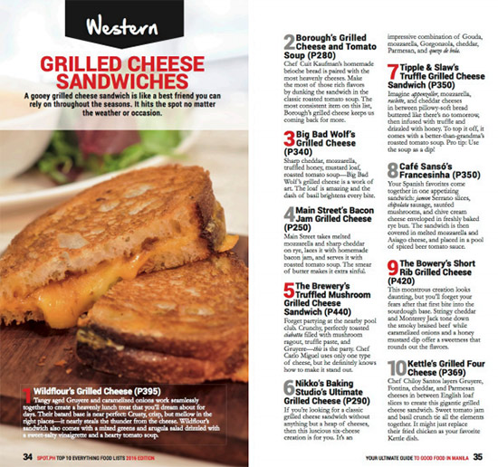 SPOT.ph Top 10 Everything Food Lists